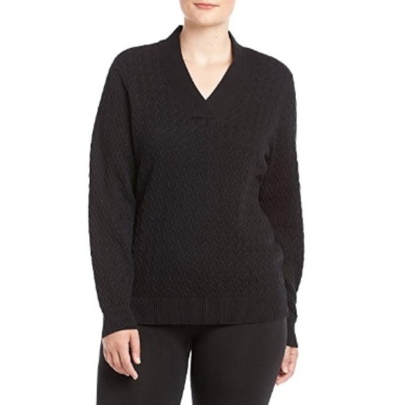 Studio Works | Sweaters | Womens Studio Works Black Cotton Textured ...